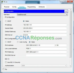 1.6.2 - Travaux pratiques - Configurer les paramètres de base du routeur