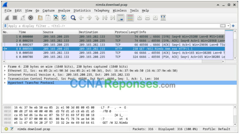 27.2.10 - Travaux pratiques - Extraire un fichier exécutable d'une capture PCAP